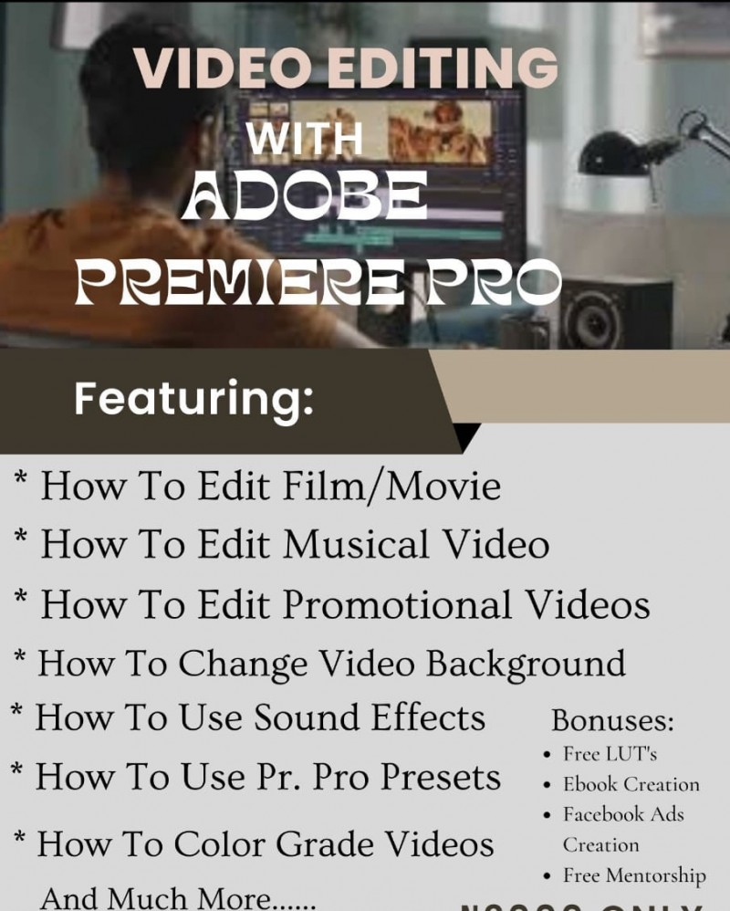 Buy Video Editing course download adobe premiere pro 2020 by Peter Etuk ...
