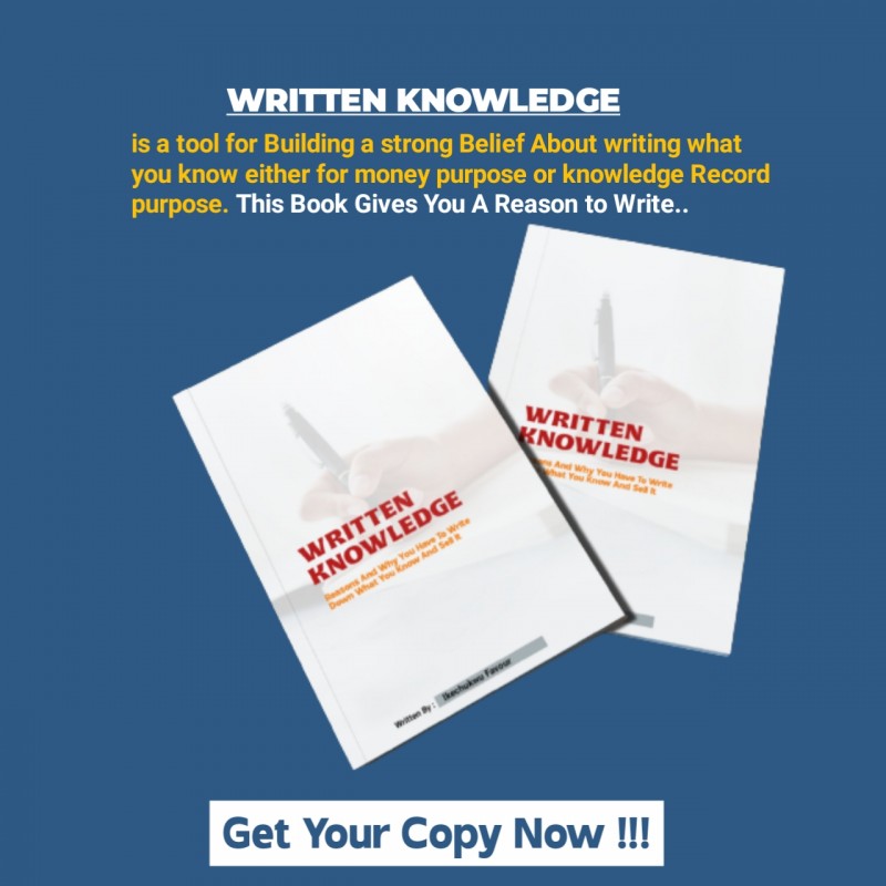 Get WRITTEN KNOWLEDGE by Ikechukwu favour on Selar
