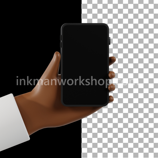 Buy African Hand Holding Mobile Phone 3D Icon by Inkman Workshop on Selar