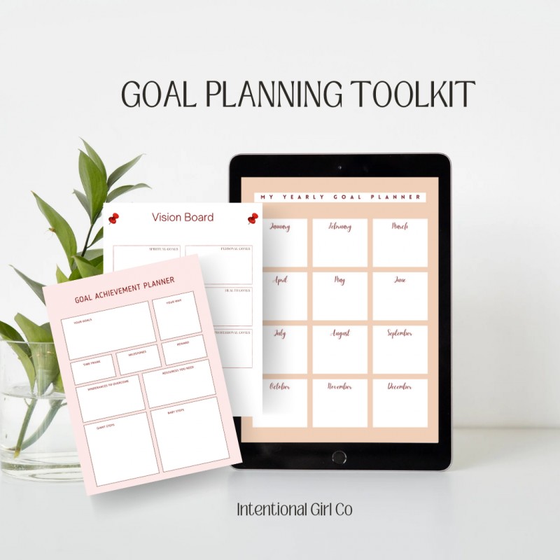 Buy The Goal Planning toolkit: Yearly planner, vision board and goal achievement planner by ...