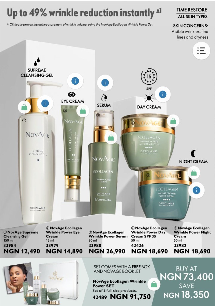 Buy Novage Ecollagen Wrinkle power set by Magic Hands Beauty store on Selar