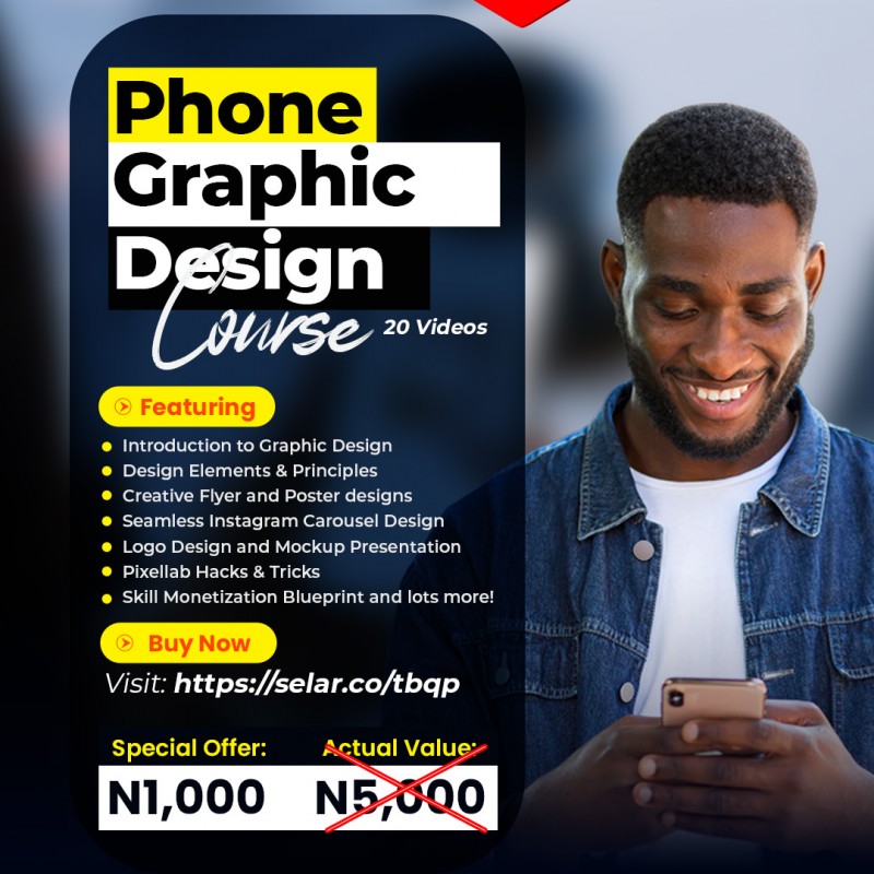 Buy BONUS: Smartphone Graphic Design Course by Jacob Jerusa on Selar