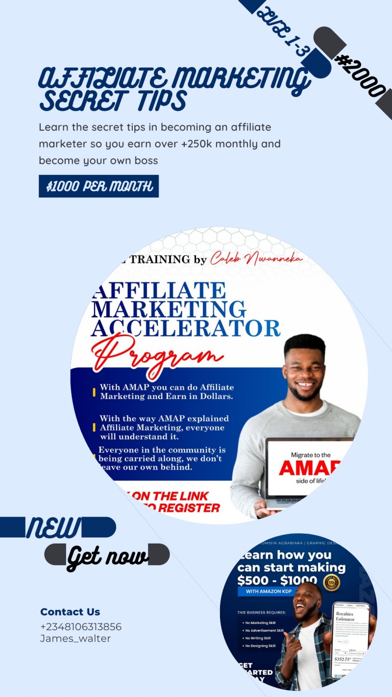 Buy Affiliate Marketing Secret Tips by James walter on Selar