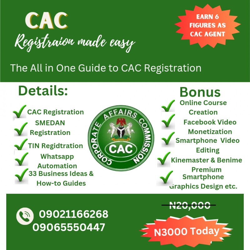 Buy CAC REGISTRATION MADE EASY by Mildred Opara on Selar.co