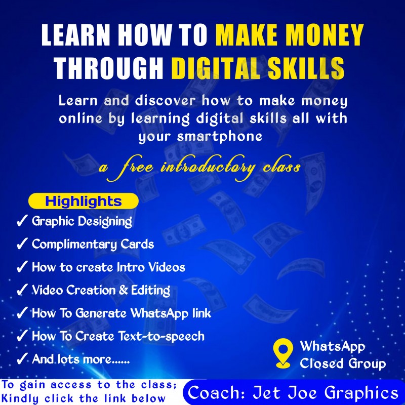 Get Learn how to make money through Digital Skills master class by Jet Joe on Selar