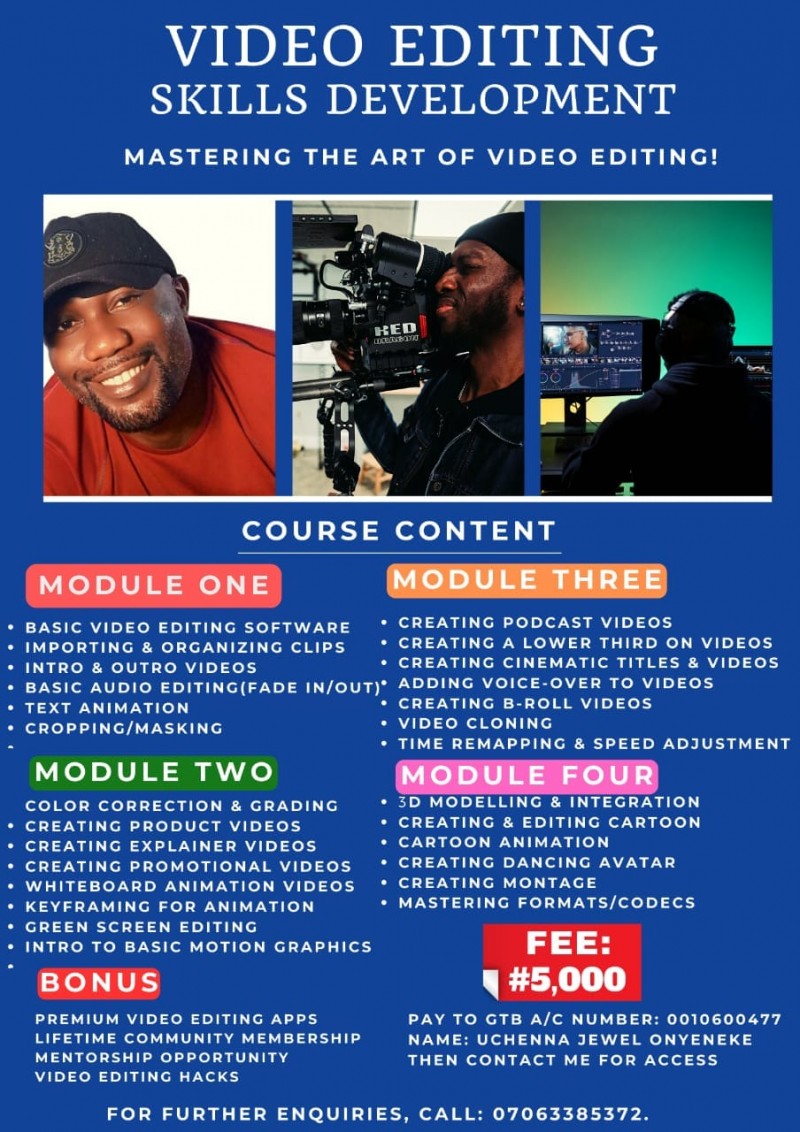 Buy Video Editing Masterclass by Jewel Onyeneke on Selar