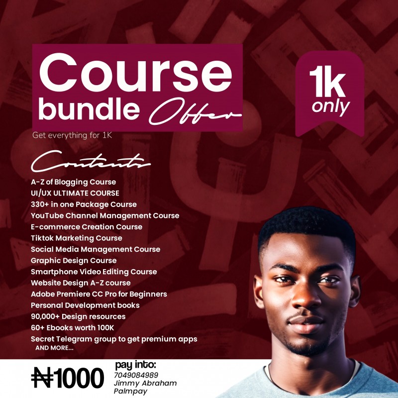 Buy 330+ Courses Bundle Offer by Jimmy Abraham on Selar