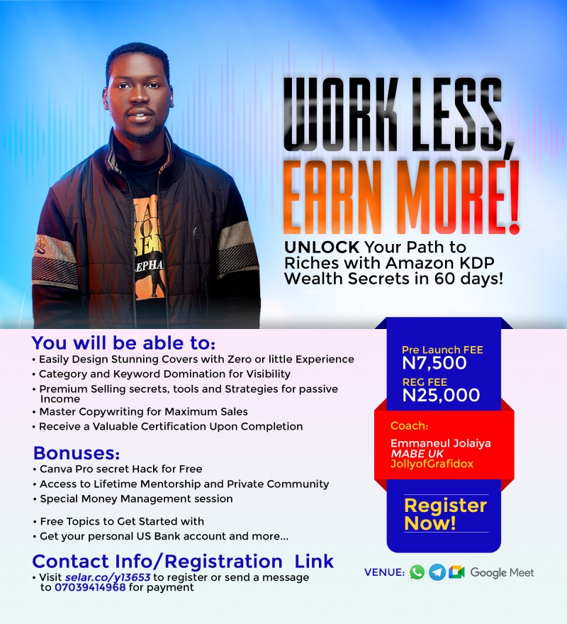 Buy Work Less Earn MORE by Emmanuel Jolaiya on Selar