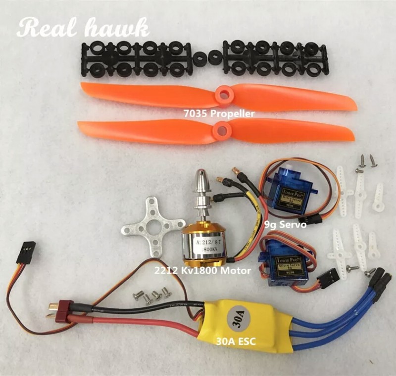 Buy Brushless dc motor with esc, 2micro servos and 2propellers by ...