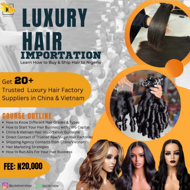 Buy LUXURY HAIR IMPORTATION CLASS by The Import Coach on Selar
