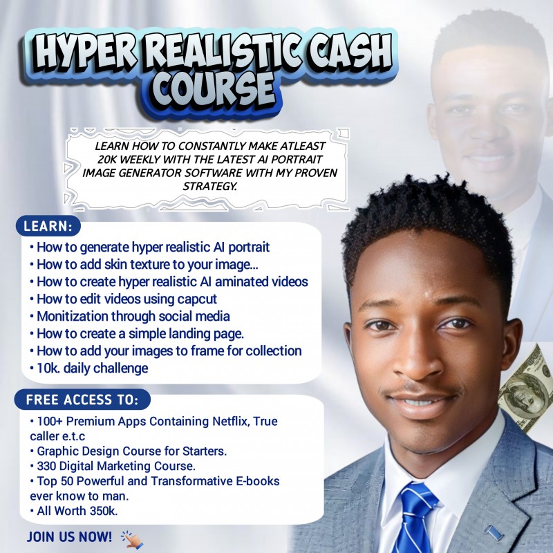 Buy Hyper Realistic Cash Sir by Justice Ayuba Newton on Selar