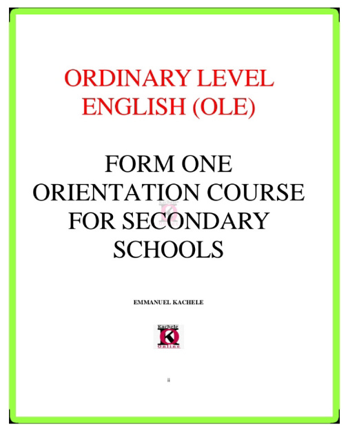 Buy Form One English Orientation Course for Secondary Schools by ...