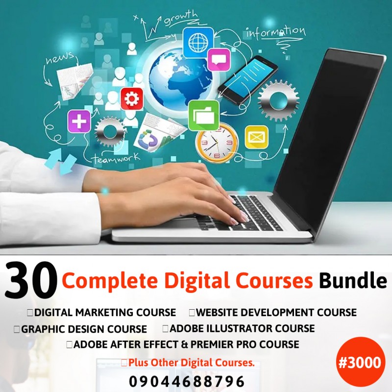 Buy 30 Complete Digital Courses Bundle by Digitek Hub on Selar