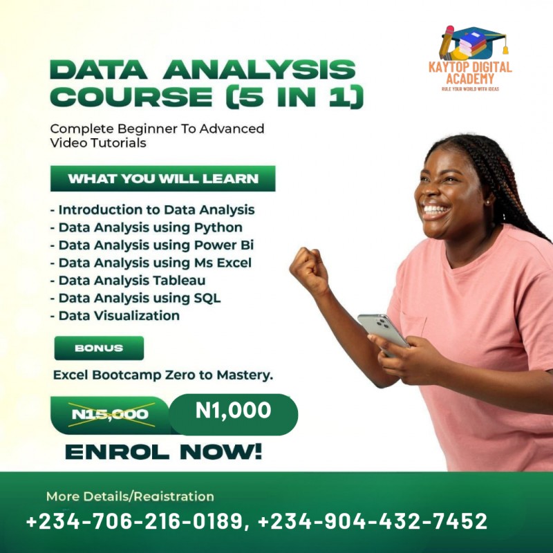 Buy Data Analysis Mastery( 5 in 1 courses ) by Joseph Atolagbe on Selar