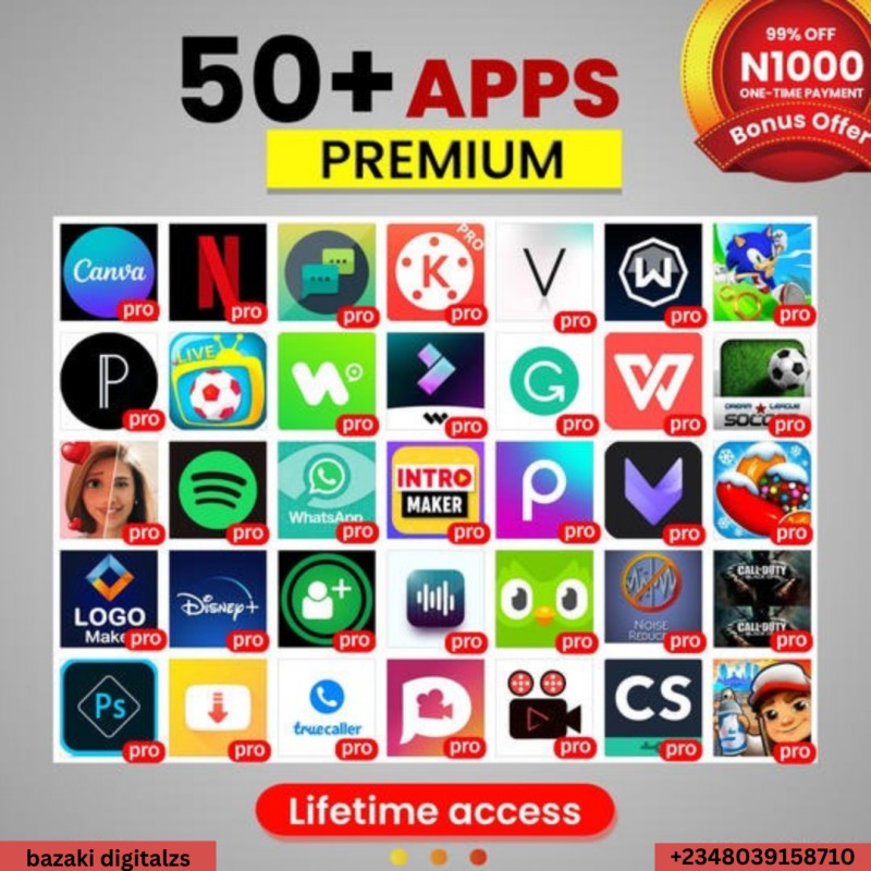 Buy OVER 50+ PREMIUM APPS by Koroni Store on Selar