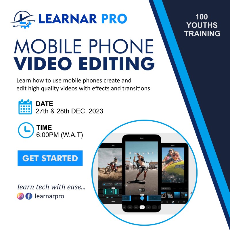 Buy Mobile Phone Video Shooting/Editing Class by Learnar Pro on Selar