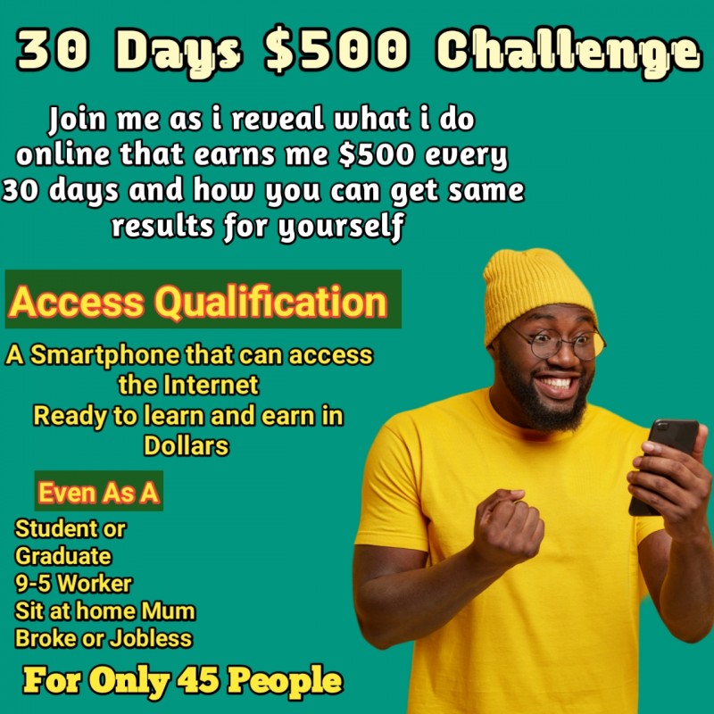Get 30 DAYS $500 CHALLENGE by Nweke Dominic on Selar