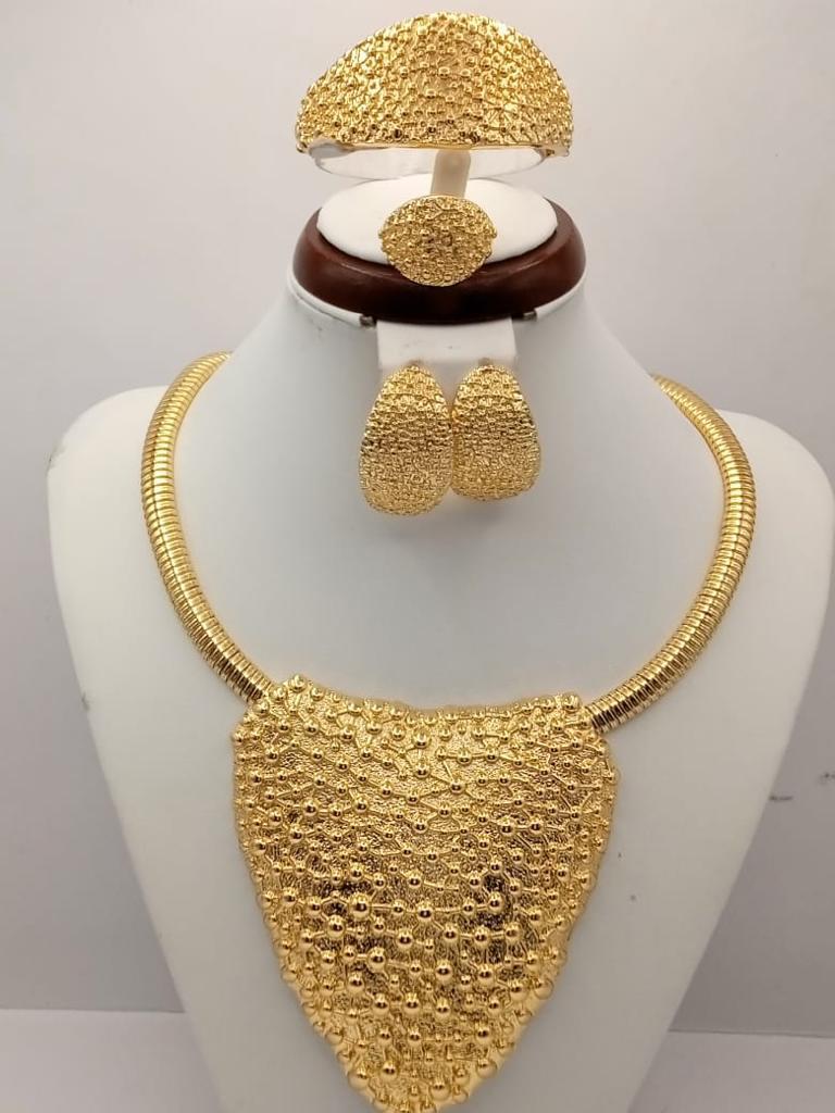 Buy Divine Sparkle" 24k Gold Necklace by Legitbiz Jewelry Store on Selar