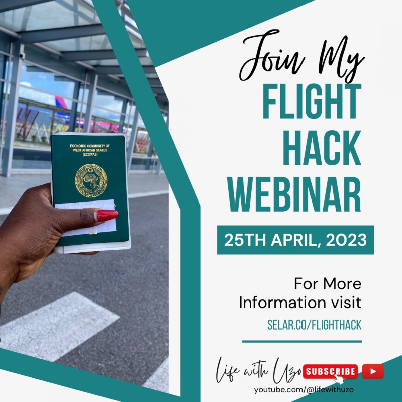 Buy FLIGHT HACK WEBINAR by LIFE WITH UZO on Selar