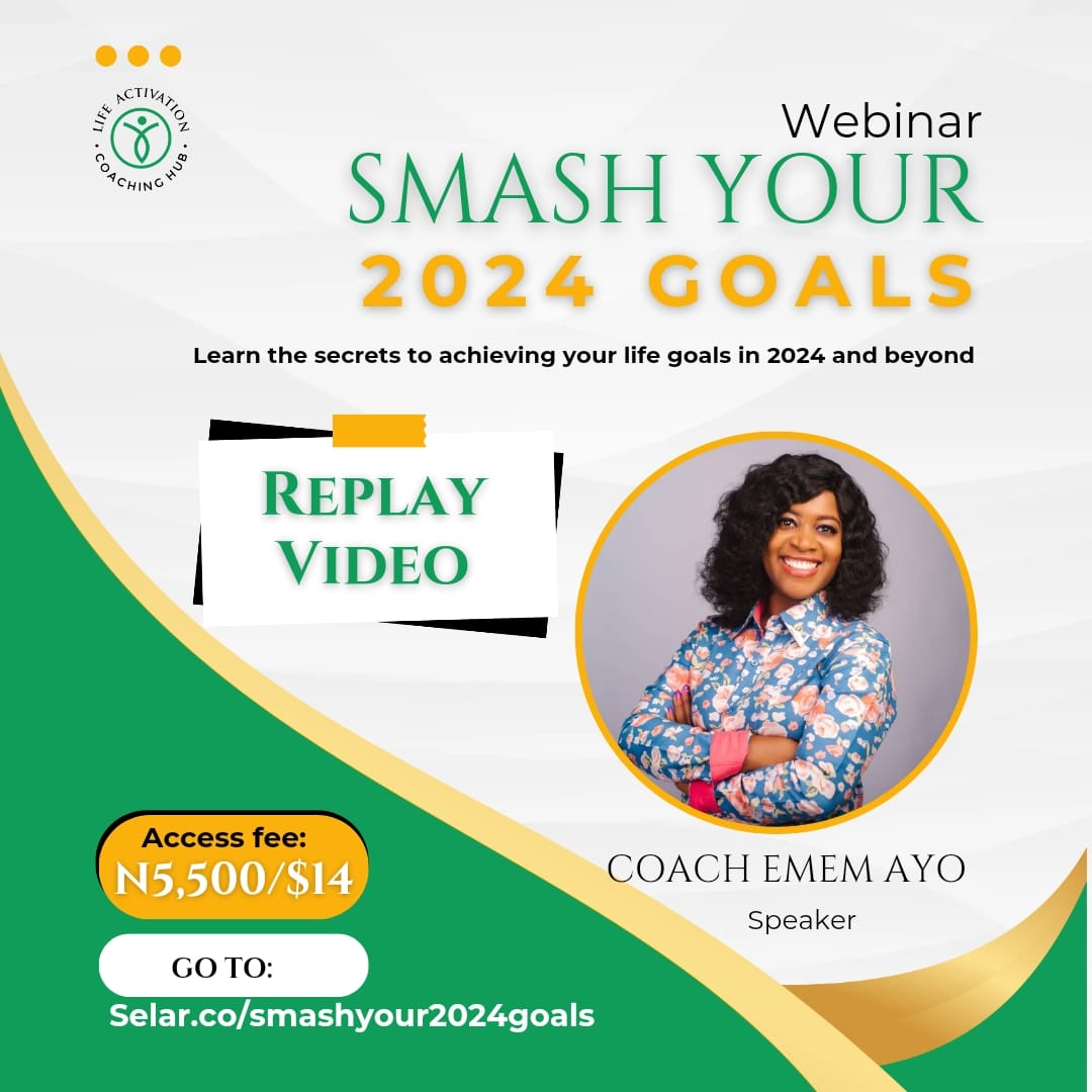 Buy SMASH YOUR 2024 GOALS WEBINAR by Life Activation Coaching Hub on Selar