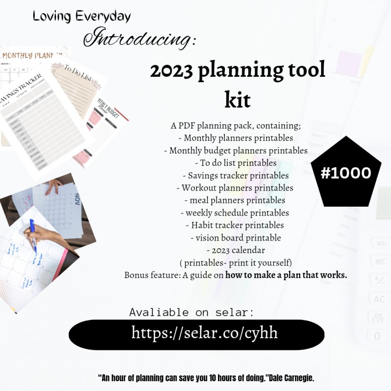 Buy 2023 Planning Tool kit by Loving Everyday on Selar