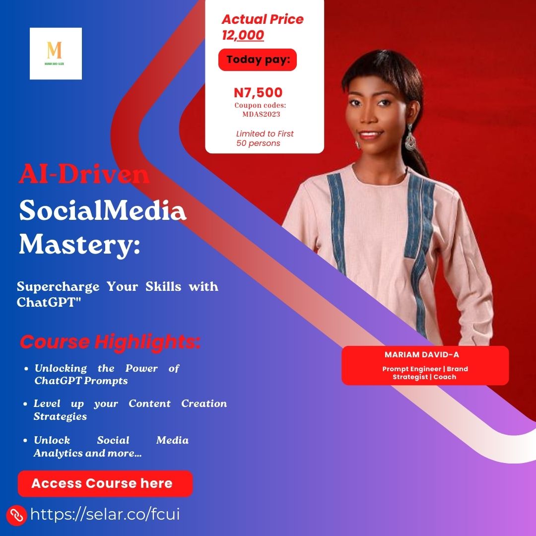 Buy AI-Driven Social Media Mastery class by Mariam David-A on Selar