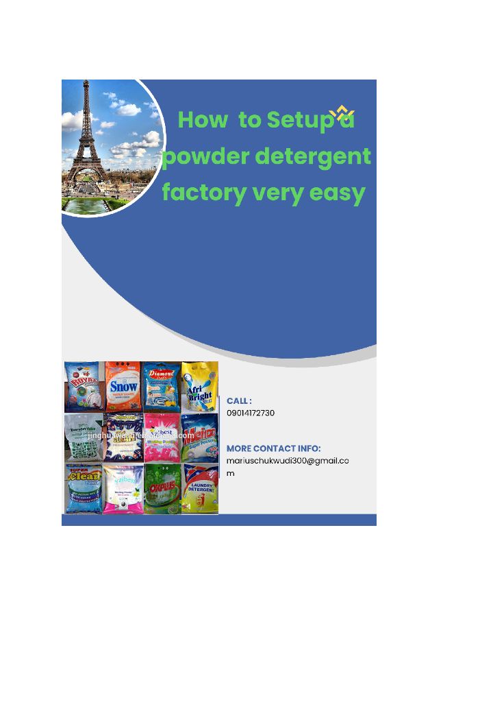 Buy How to setup a powder detergent factory very easy by Okafor ...