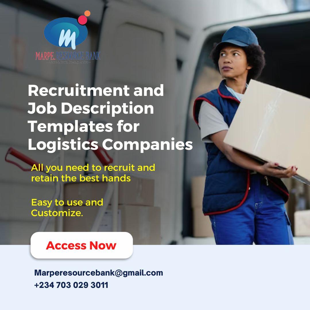 Buy RECRUITMENT AND JOB DESCRIPTION TEMPLATES -LOGISTICS by Marpe ...