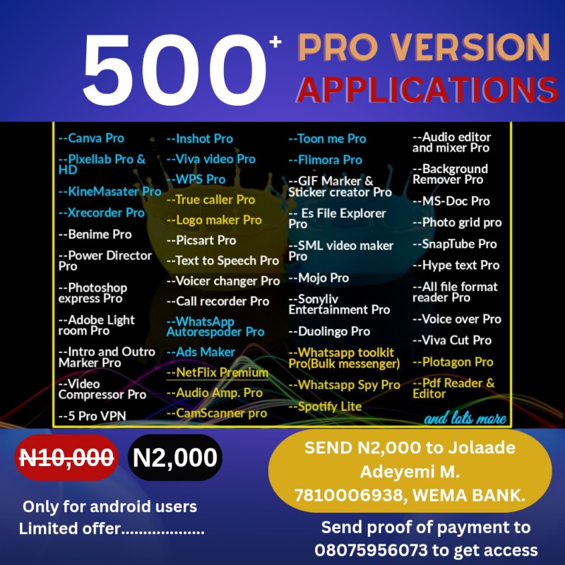 Buy 500+ PRO APS by Maynah Digital on Selar