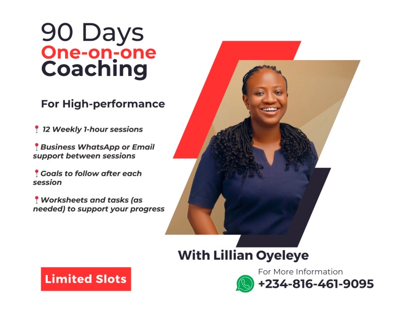 Buy 90 Days One-on-One Coaching with Lillian by Medlicos on Selar
