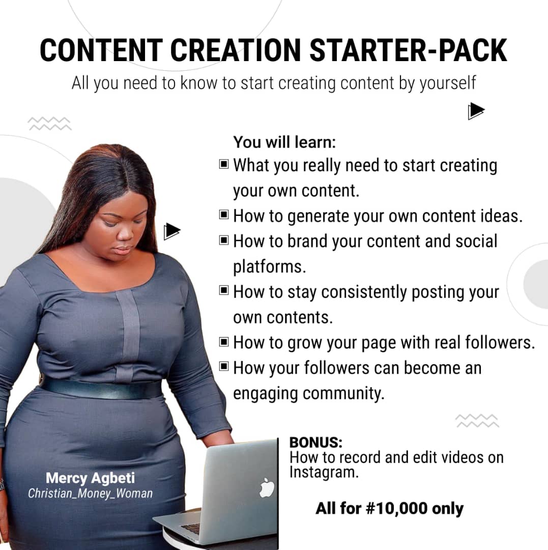 Buy Content Creation Starter Pack by Mercy Agbeti on Selar