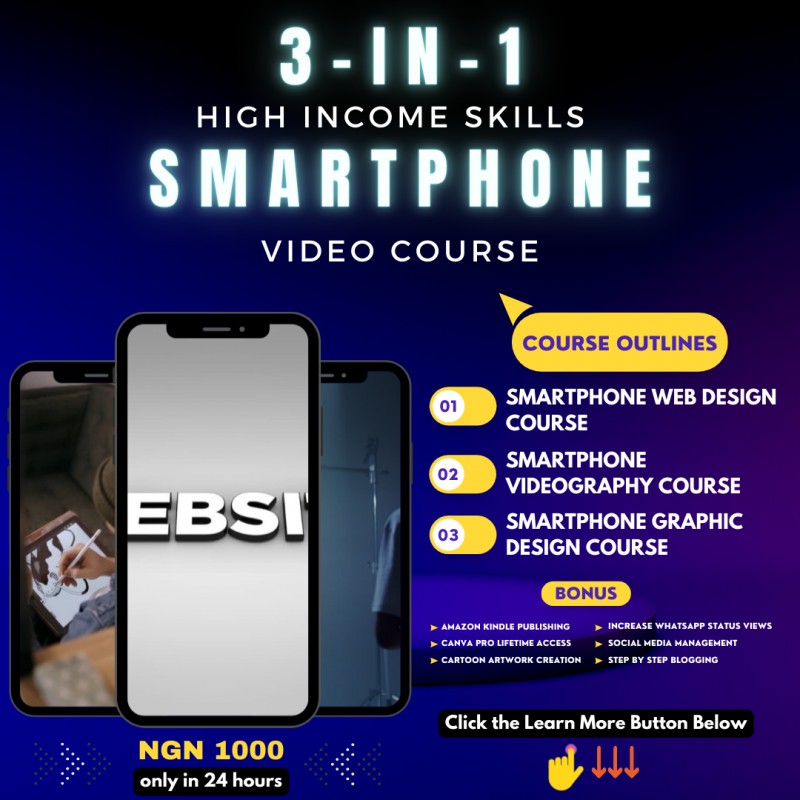 Buy 3-IN-1 SMARTPHONE COURSE by MTech on Selar