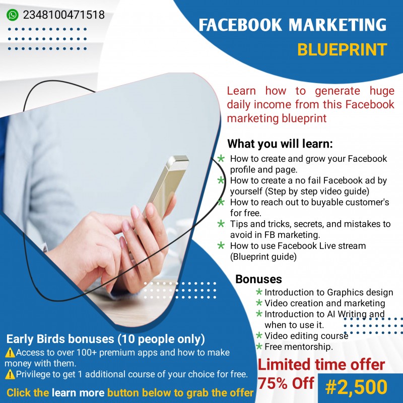 Buy FACEBOOK MARKETING BLUEPRINT by MINI COURSES on Selar