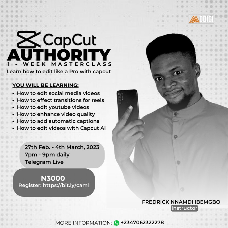 Buy Capcut Authority Masterclass by Movil Digital Services on Selar