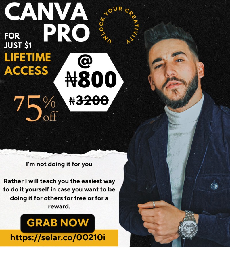 Buy CANVA PRO UPGRADE by Obe Matthew Olaoluwa on Selar