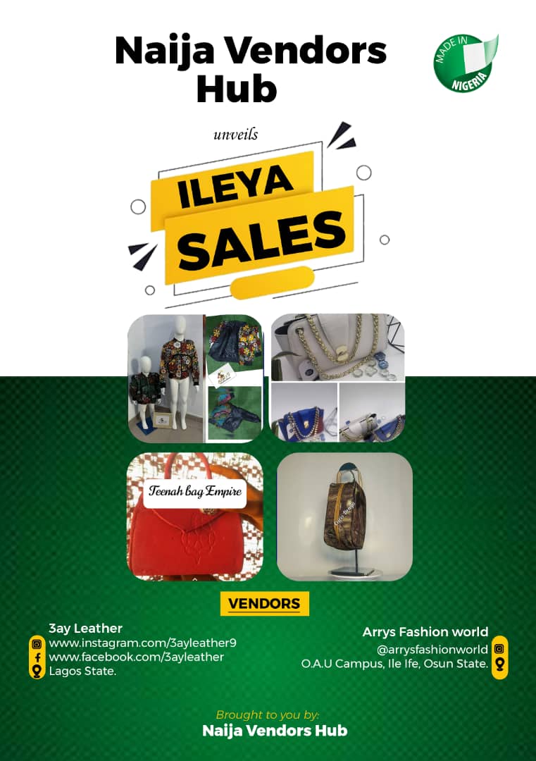 Buy Ileya Sales Ad by Naija Vendors Hub on Selar