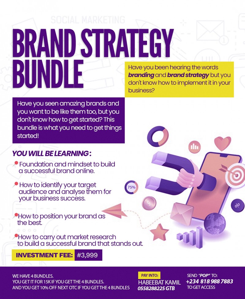 Buy BRAND STRATEGY BUNDLE by Habeebat Kamil on Selar