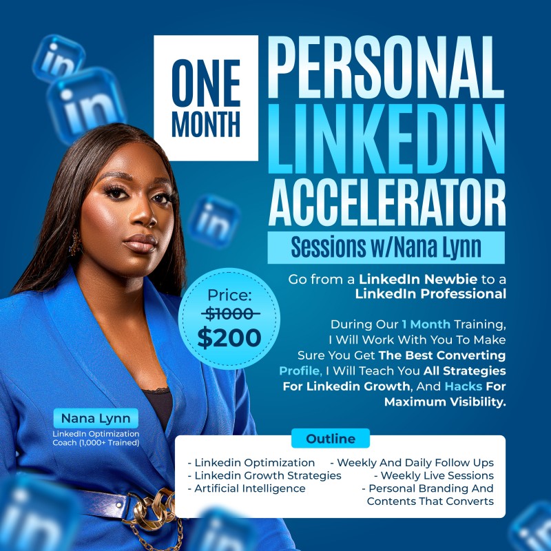 Buy 30 Days Personal LinkedIn Accelerator Sessions with Nana Lynn by ...