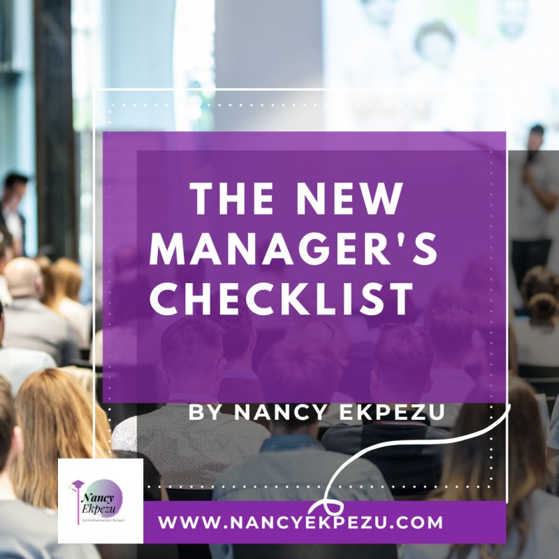 Buy The New Manager's Checklist by Nancy Ekpezu of Pezu Smith ...