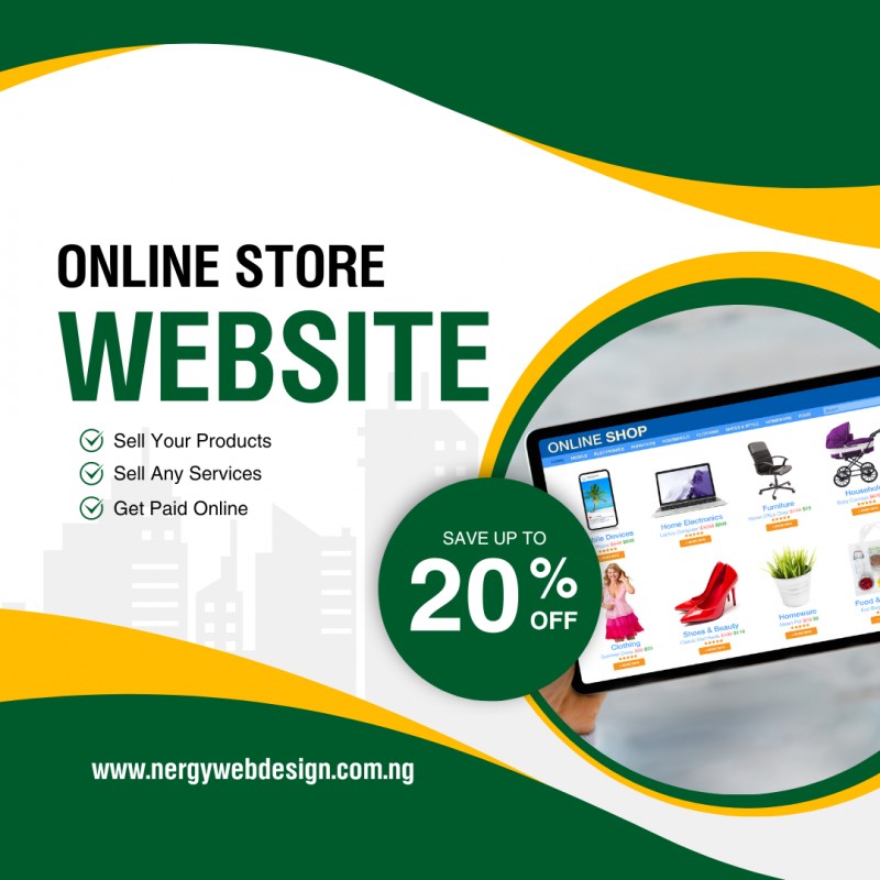 Buy Online Store Development by Nergy Web Design on Selar