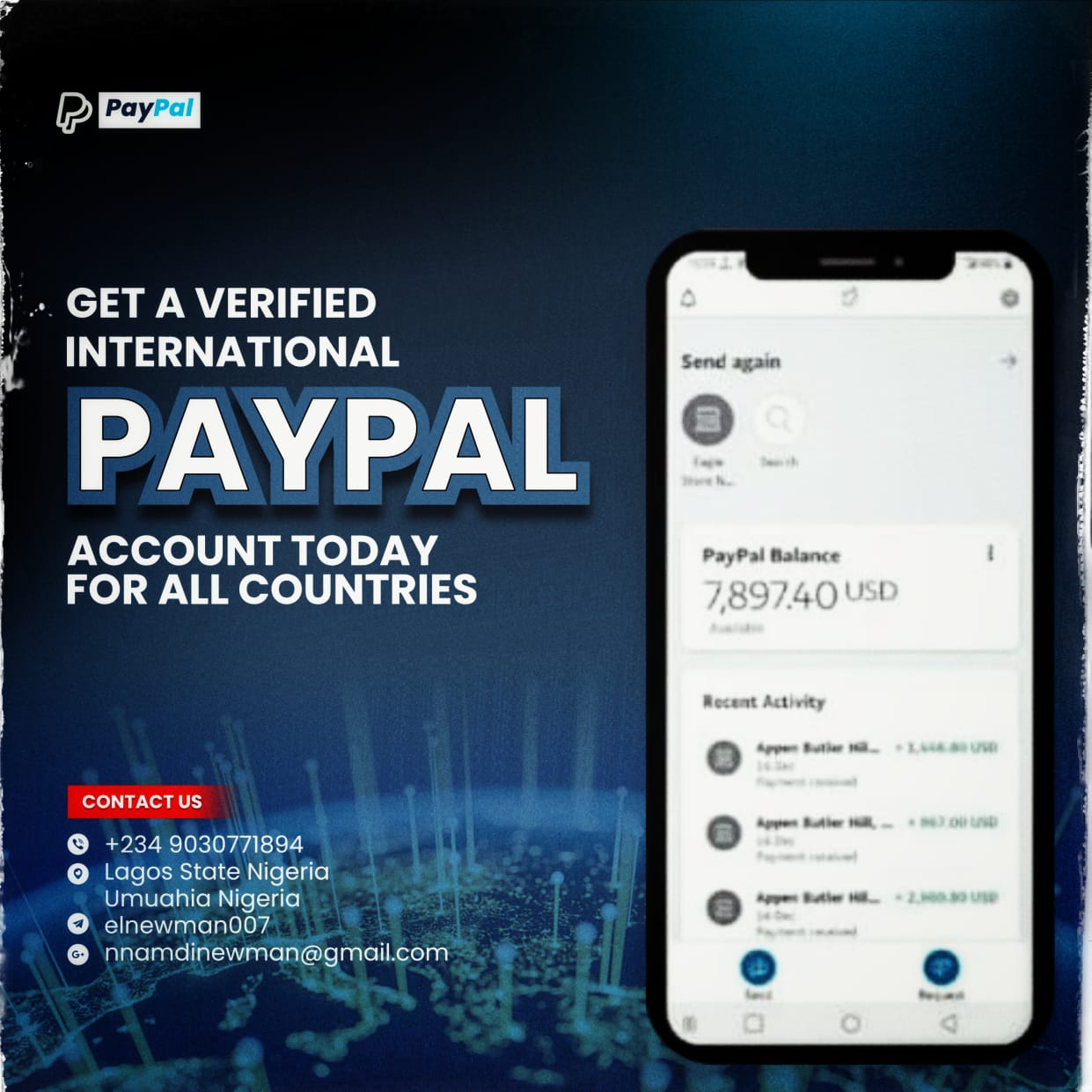 Buy Paypal account Creation by Nnamdi Newman on Selar