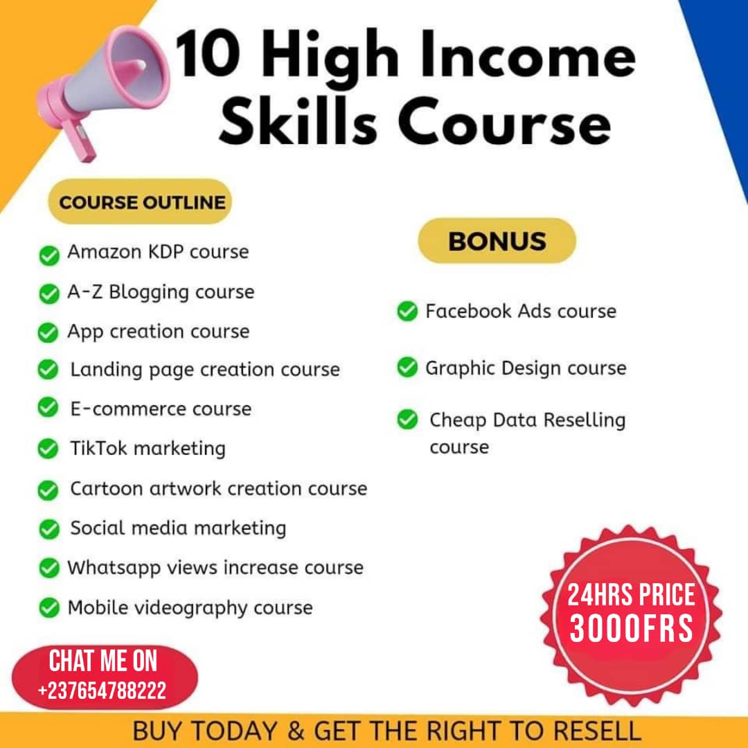 Buy 10 High income skills course by Ngwa Elvis on Selar