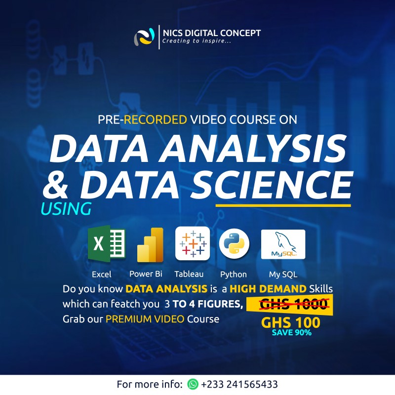 Buy DATA ANALYSIS AND DATA SCIENCE by Nicholas Asare on Selar