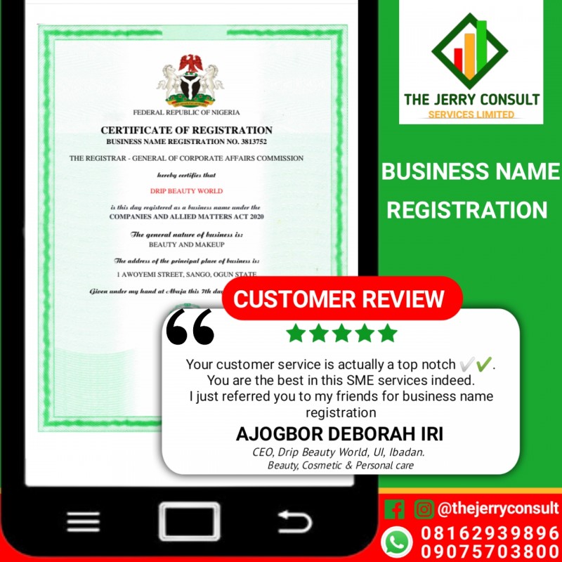 Buy COMPANY REGISTRATION by Adeboye Jeremiah Obafemi on Selar