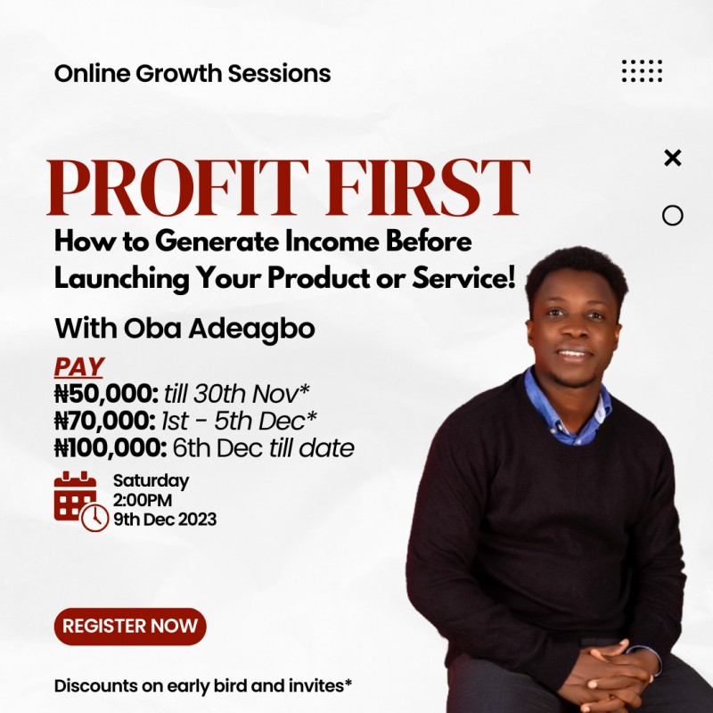 Buy Profit First- How to Generate Income Before Launching Your Product ...
