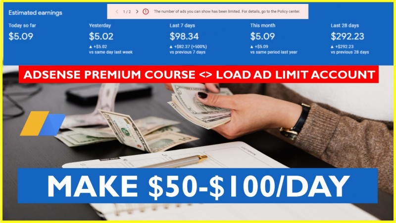 Buy Adsense Mastery Course - Earn Over $50 Daily on Google Adsense - Load Ads Limit Account ...
