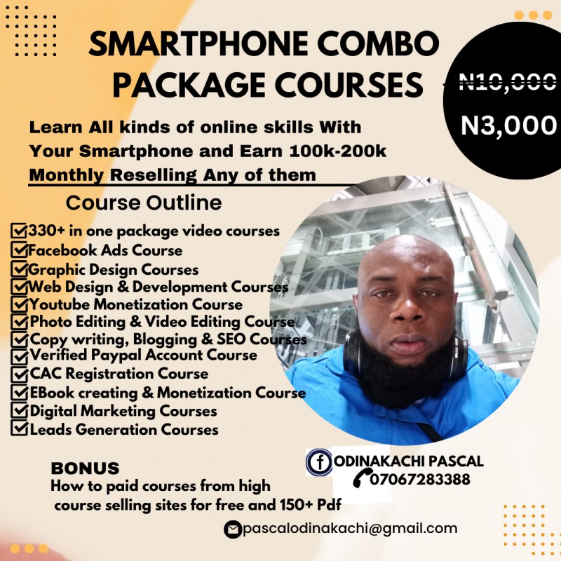 Buy SMARTPHONE COMBO PACKAGE COURSES by Odinakachi Pascal on Selar