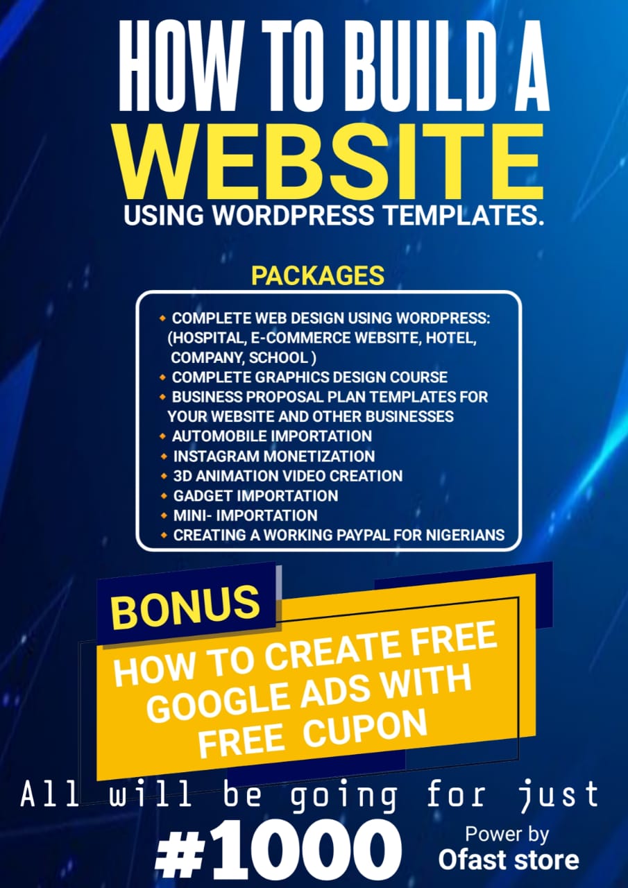 Buy HOW TO BUILD A FULL FLEDGE AND RESPONSIVE WEBSITE WITHOUT CODE by Ofast Shop on Selar