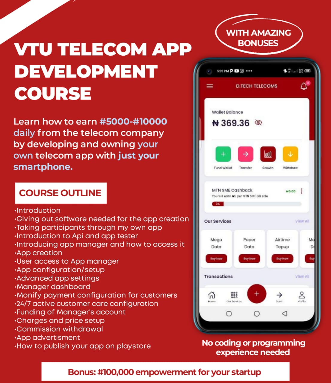 Buy VTU TELECOM APP DEVELOPMENT COURSE by Ogbodo David Chukwuemeka on Selar
