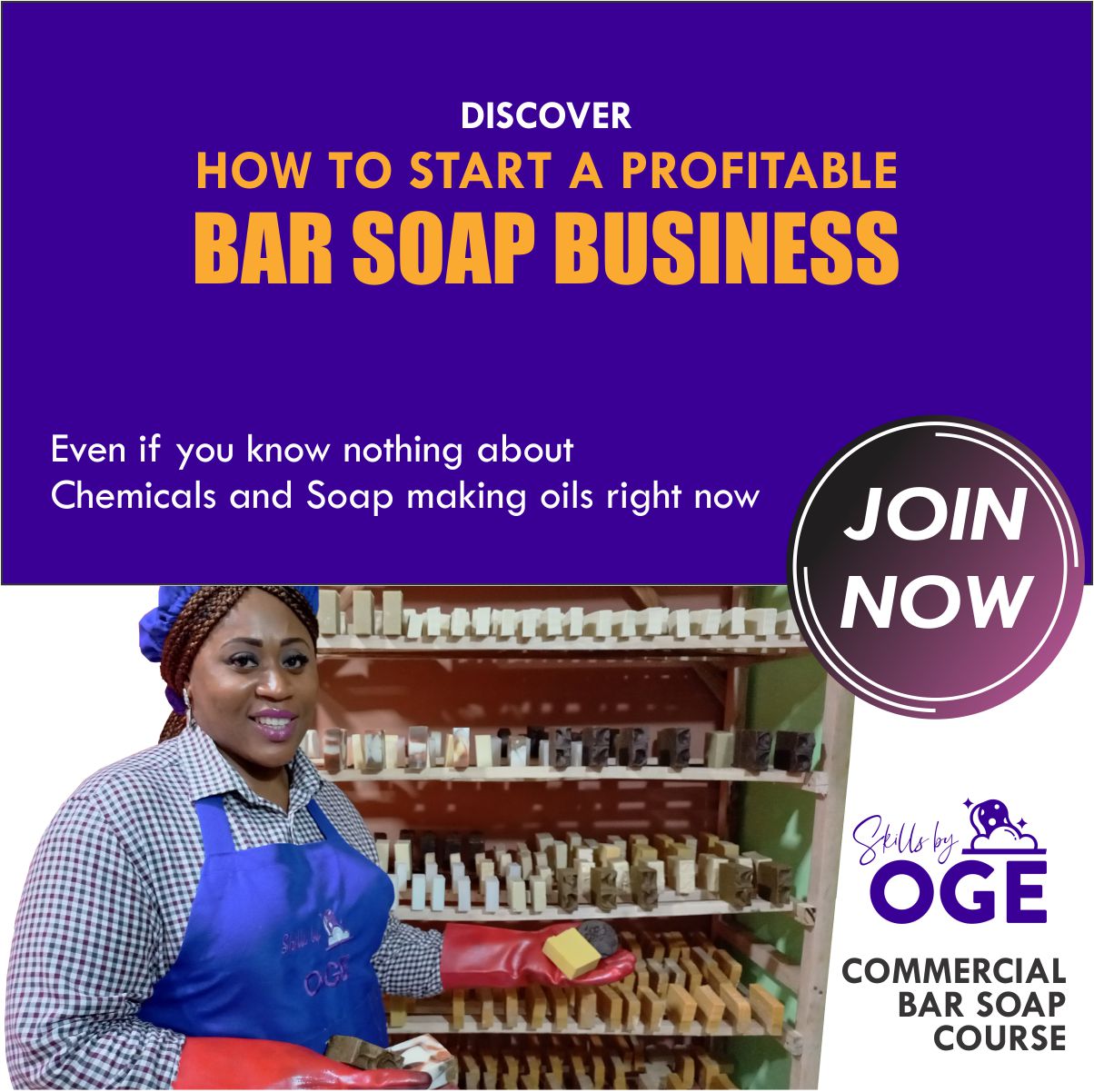 Buy Skills by Oge Commercial Bar Soap Course by Oge Grace on Selar